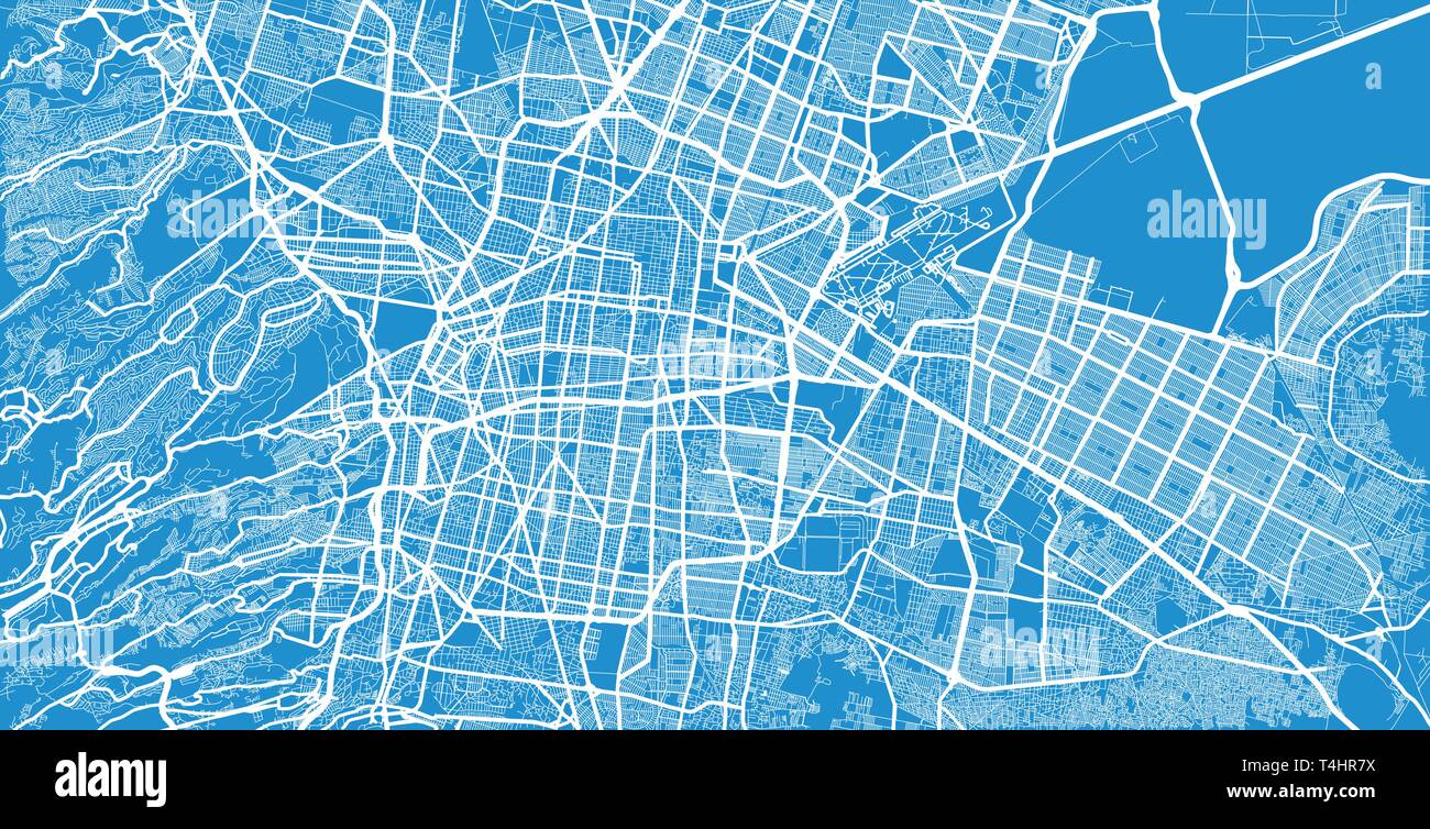 Ciudad de mexico map Banque d'images vectorielles - Alamy