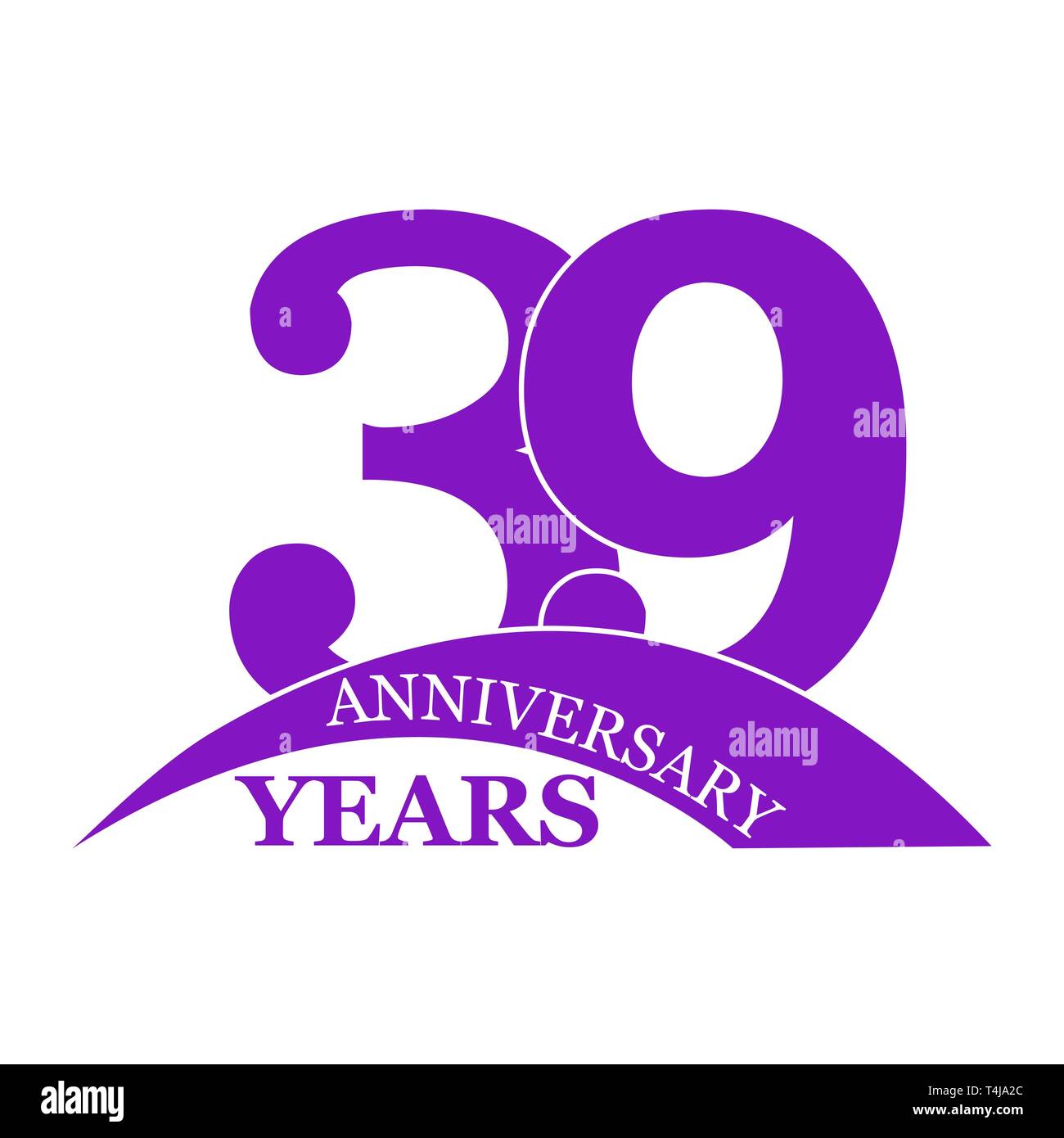 Anniversaire 39 ans Banque d'images vectorielles - Alamy
