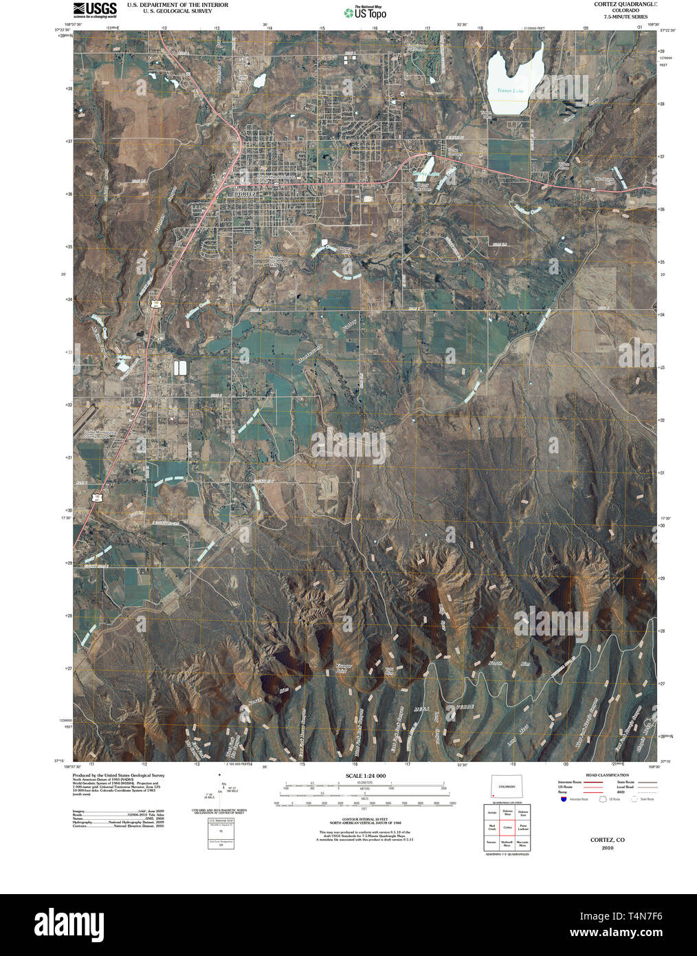 Carte du colorado cortez Banque de photographies et d’images à haute ...