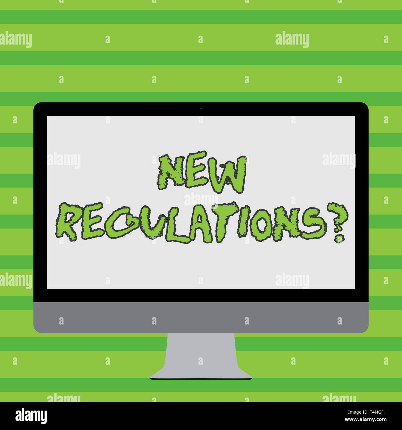 Écrit remarque montrant un nouveau règlement question. Concept d ...