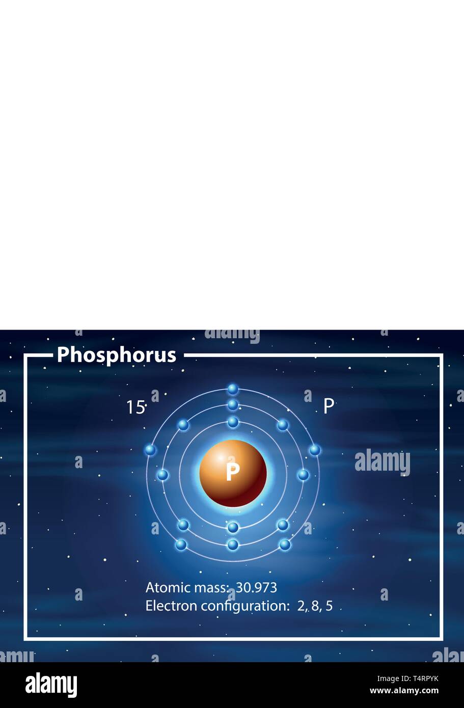 Phosphore atomic structure Banque d'images vectorielles - Alamy