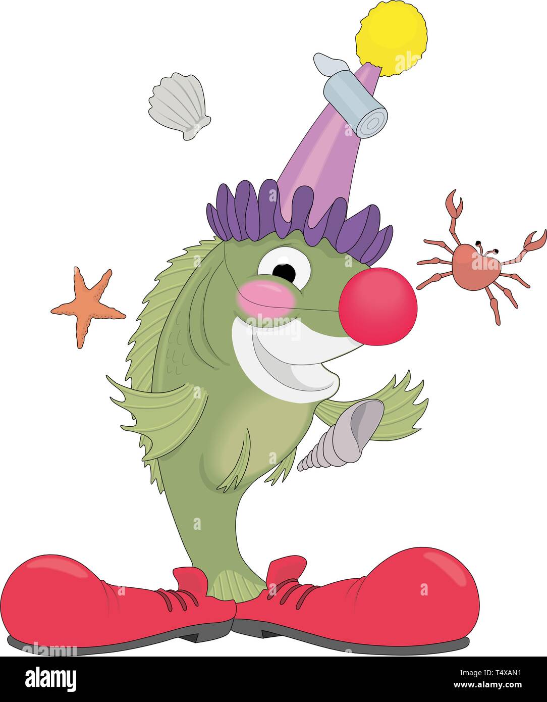 Des poissons clown Cartoon Vector Illustration Image Vectorielle Stock ...