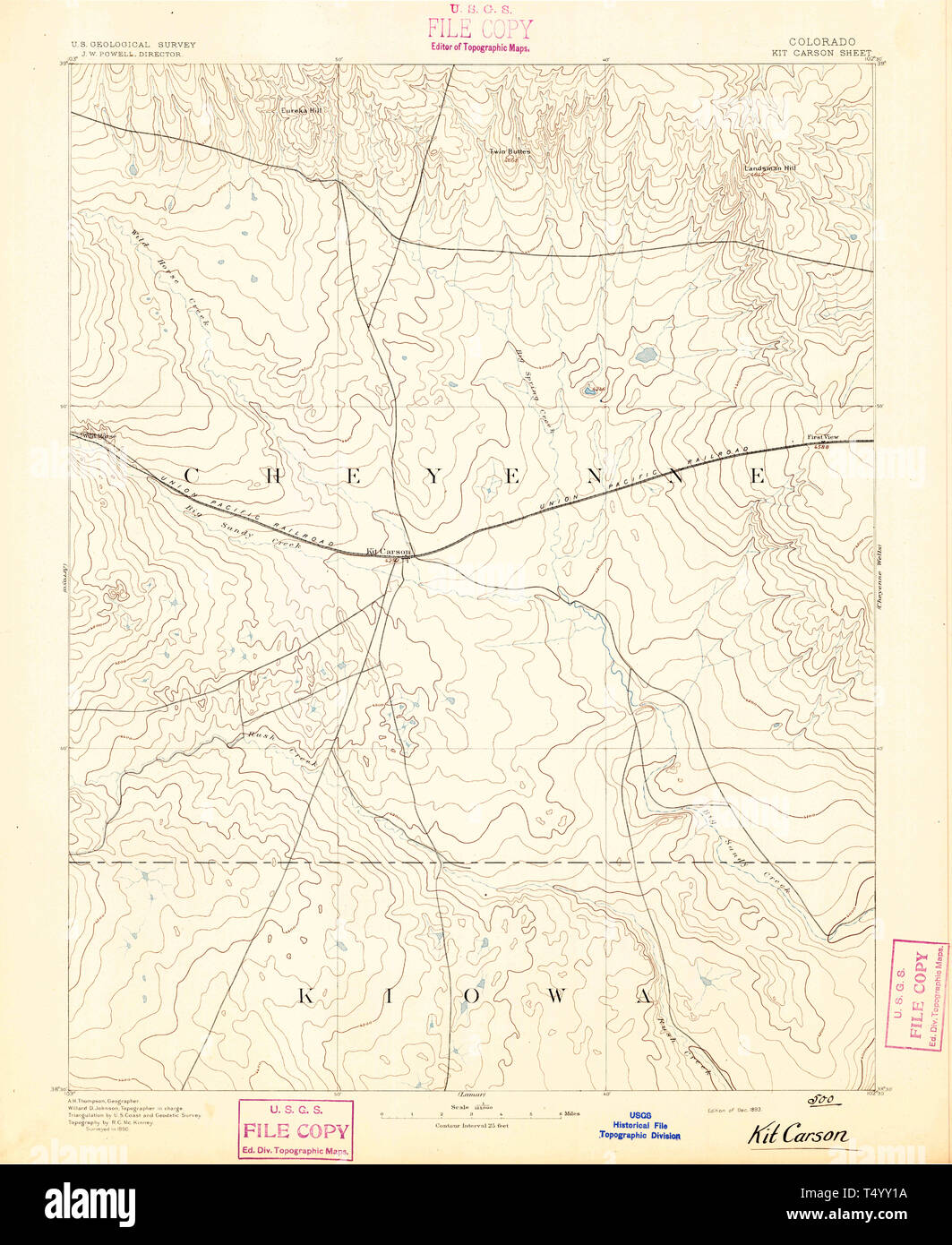 Carte de kit carson colorado Banque de photographies et d’images à ...