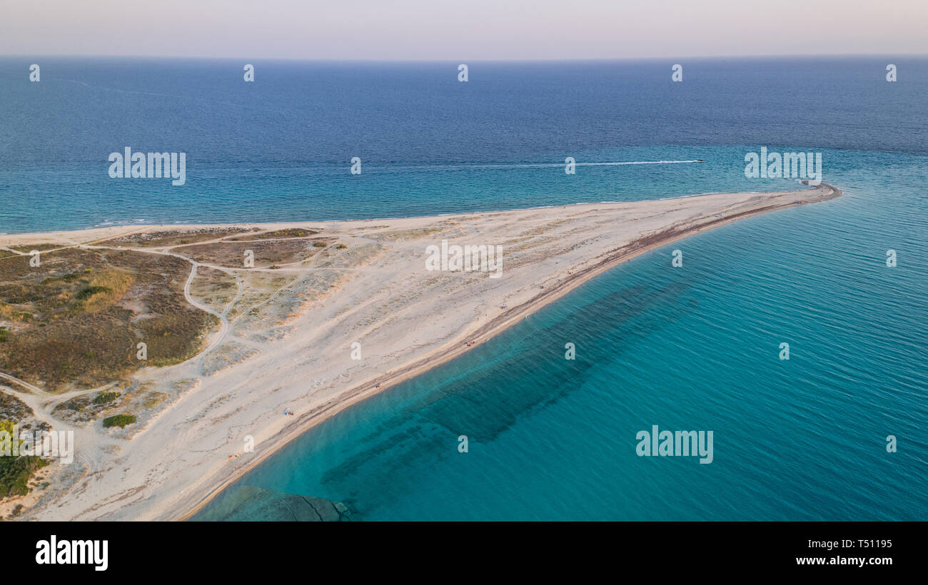 Plage de Possidi Cap sur la péninsule de Kasandra. La Grèce. Vue ...