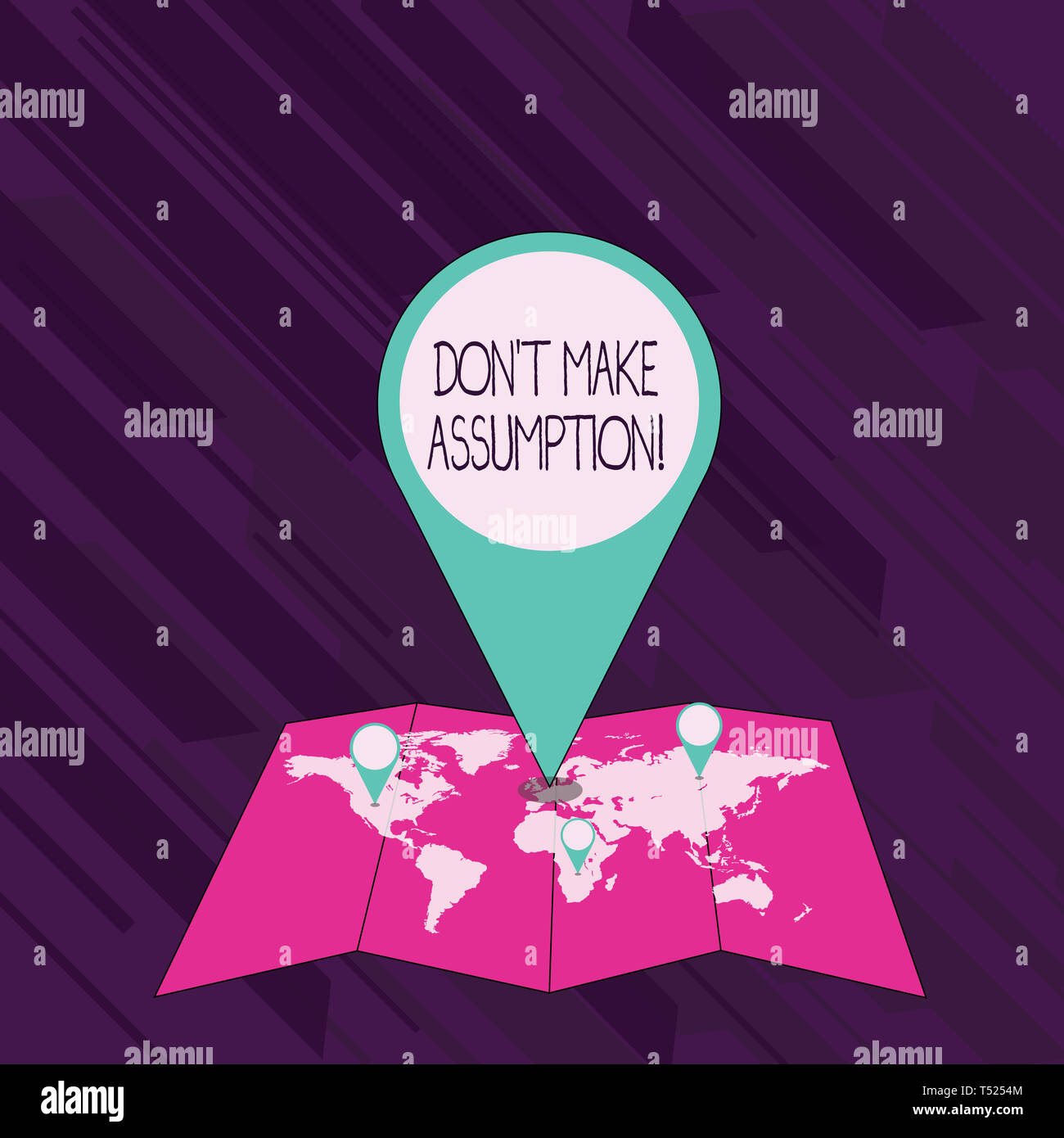 Main conceptuel écrit, indiquant ne pas faire de supposition. Sens ...