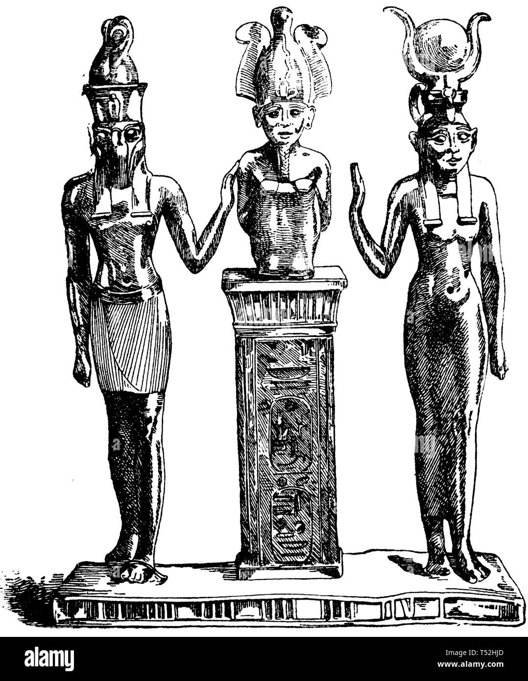 Isis Et Horus Et Osiris Banque Dimages Noir Et Blanc Alamy