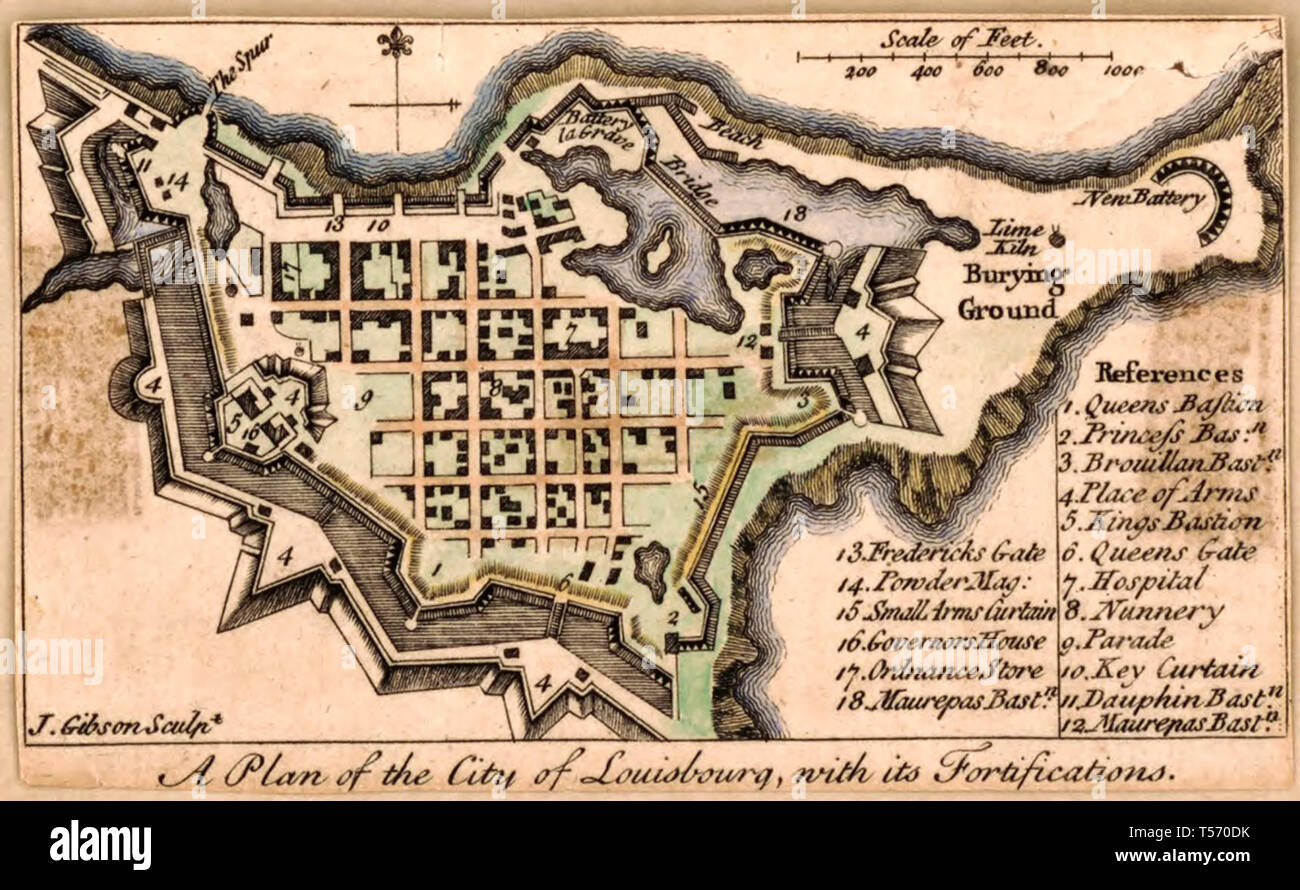 Carte de louisbourg Banque de photographies et d’images à haute ...