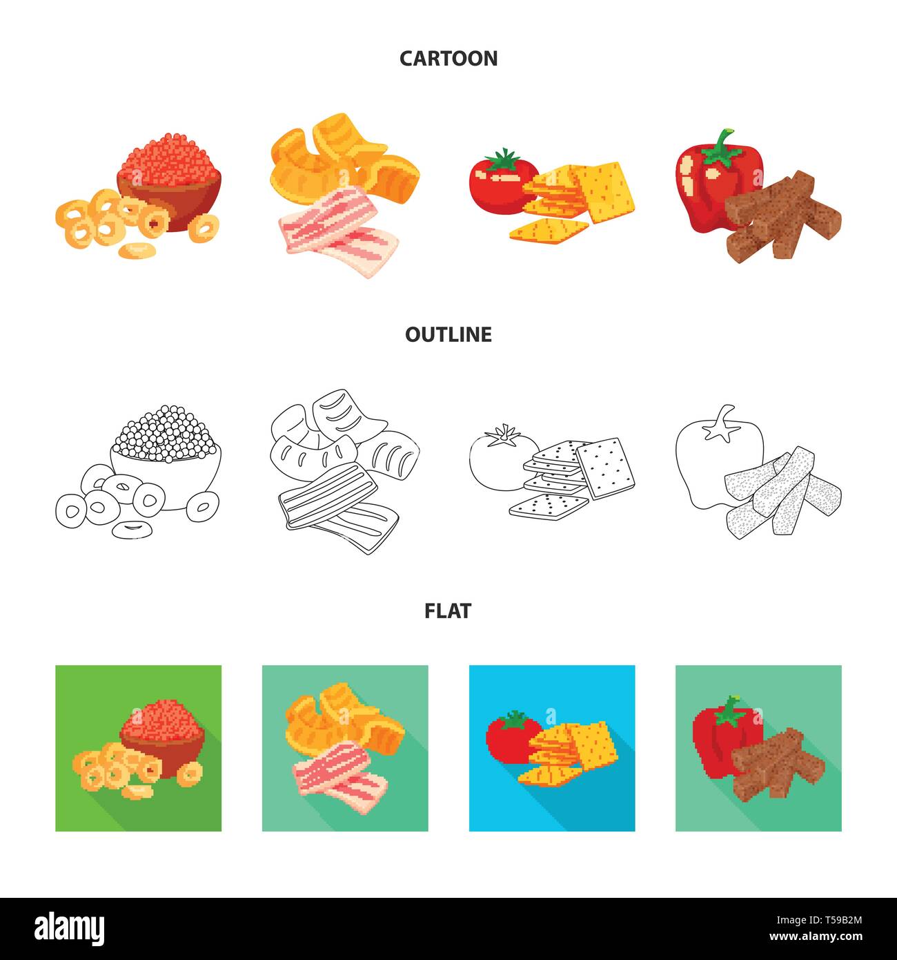 Conception vectorielle du goût et seasonin symbole. Collection de goût ...