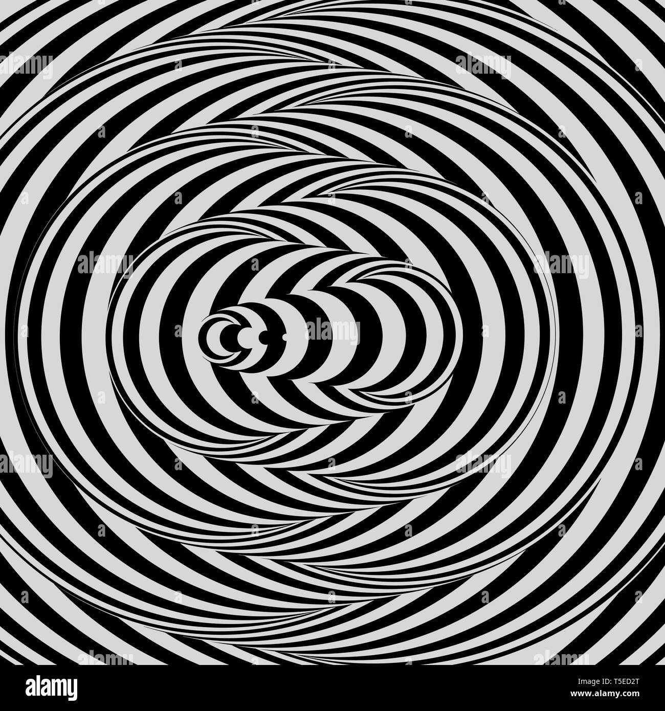 Fond noir et blanc. Modèle avec illusion d'optique. Vector illustration ...