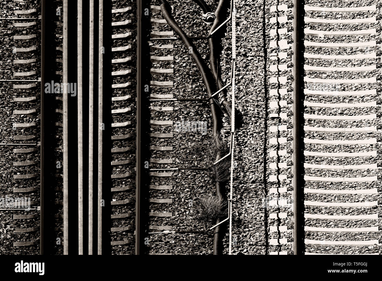 Rails ballast stones Banque de photographies et d’images à haute ...