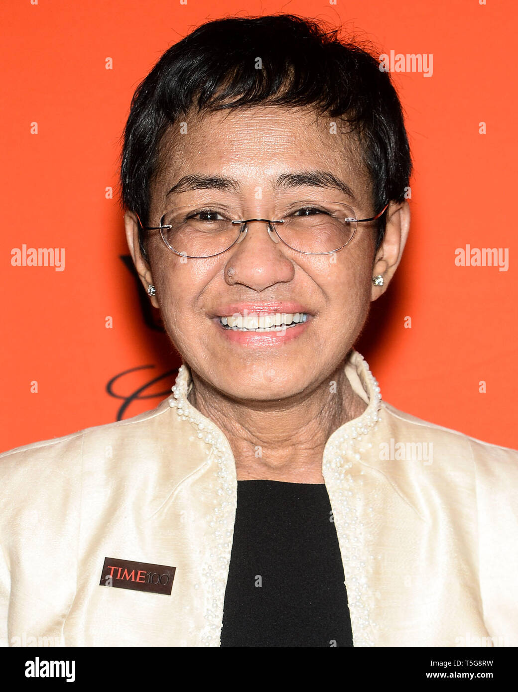 MANHATTAN, NEW YORK CITY, NEW YORK, USA - 23 avril : Maria Ressa arrive ...