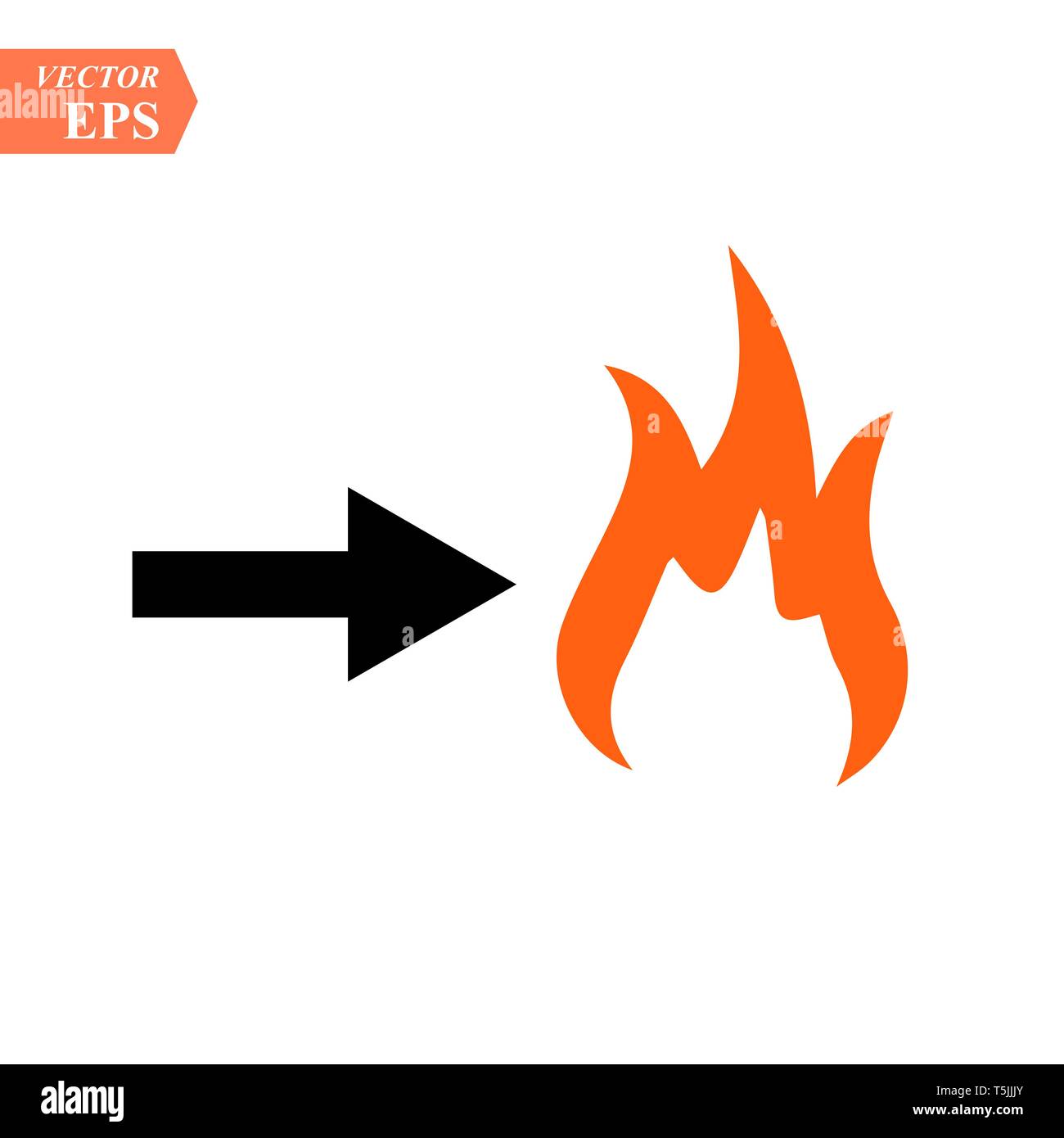 Feu rapide avec flèche. flèche pour incendie. lancer logo d'entreprise ...