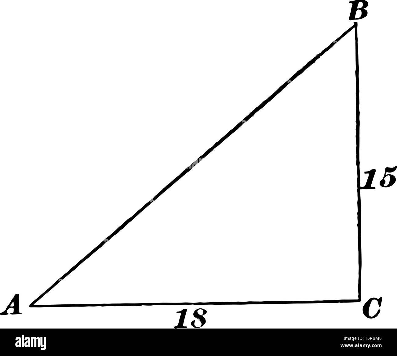 Cette image montre le triangle rectangle. Cette image comprend deux ...