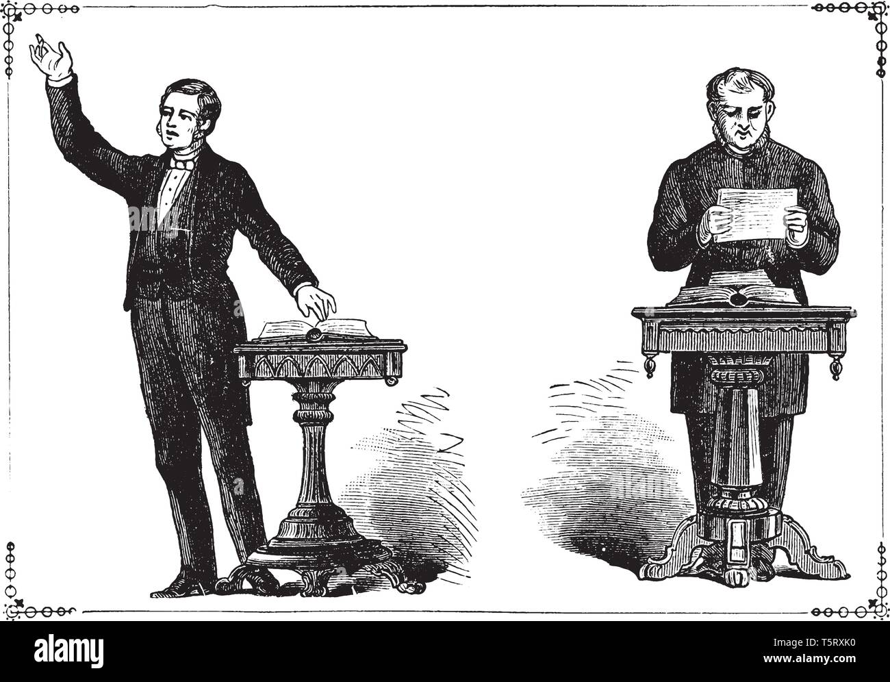 Un orateur à l'impromptu sur la gauche et d'un orateur confinée à un ...