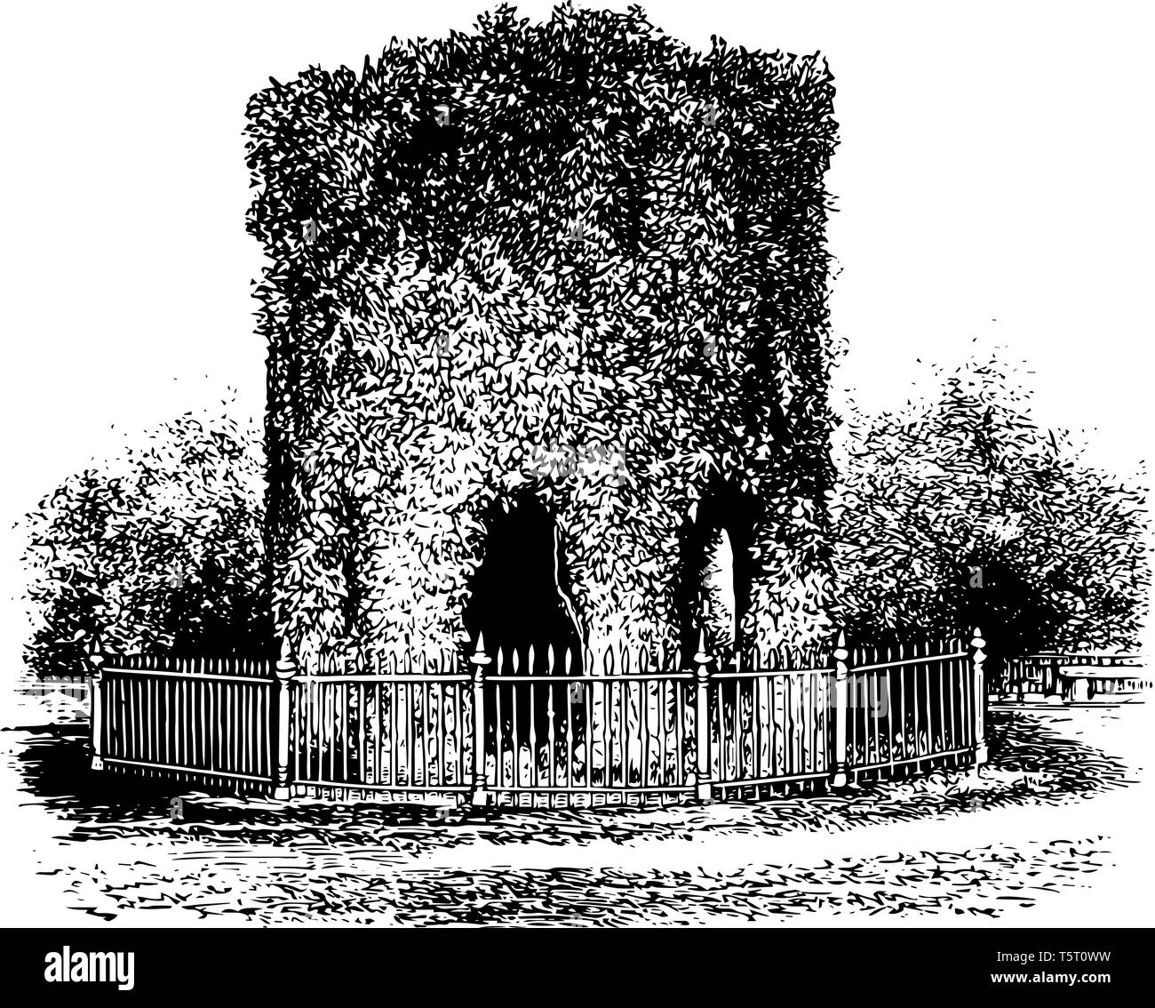 Vieux moulin en pierre est la tour de pierre moulin construit par ...