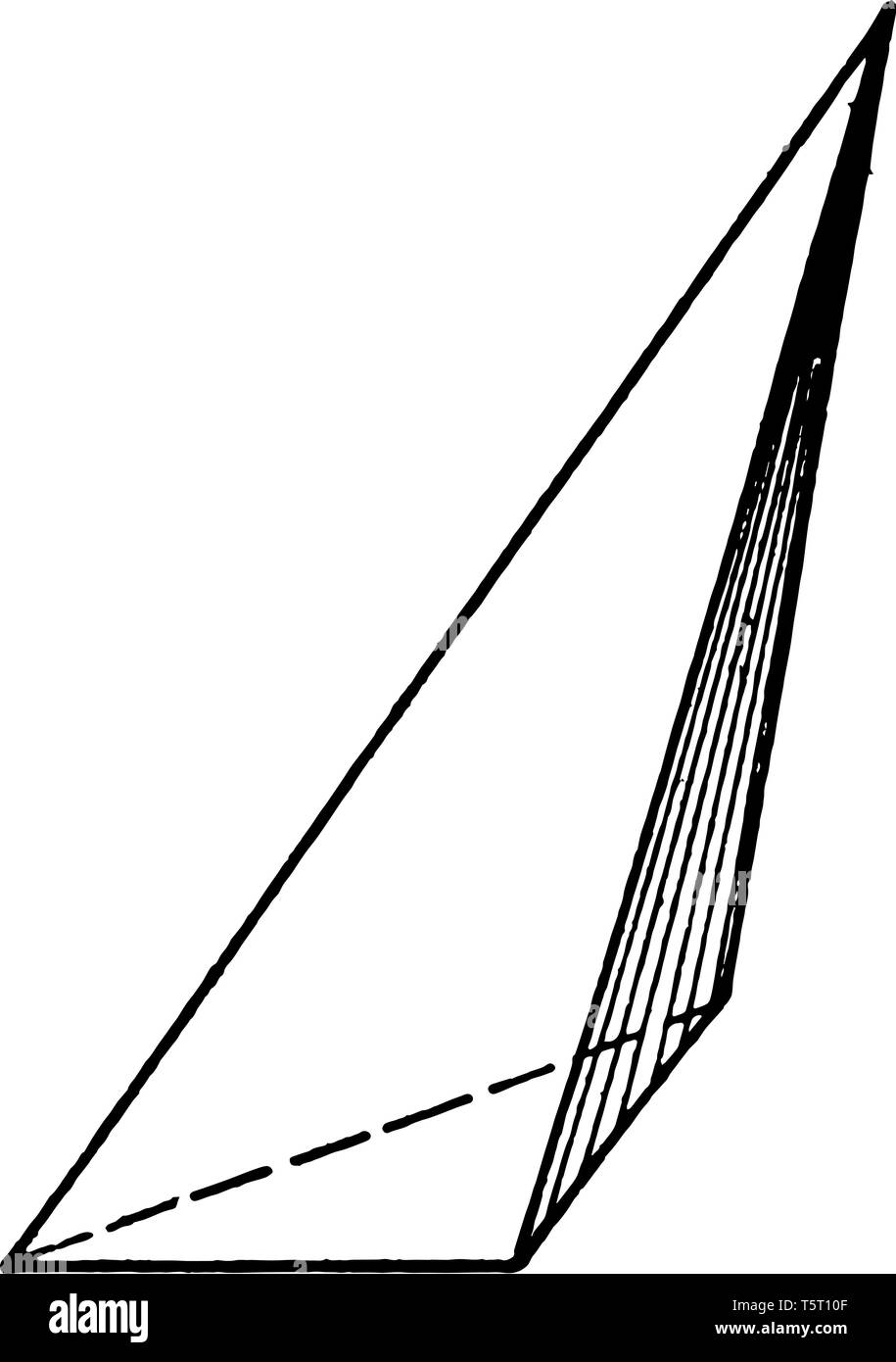Cette image est un exemple d'une pyramide avec une base triangulaire ...