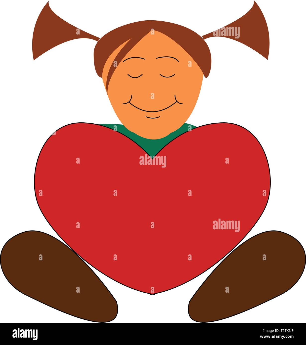 Little girl with rosy cheeks Banque d'images vectorielles - Alamy