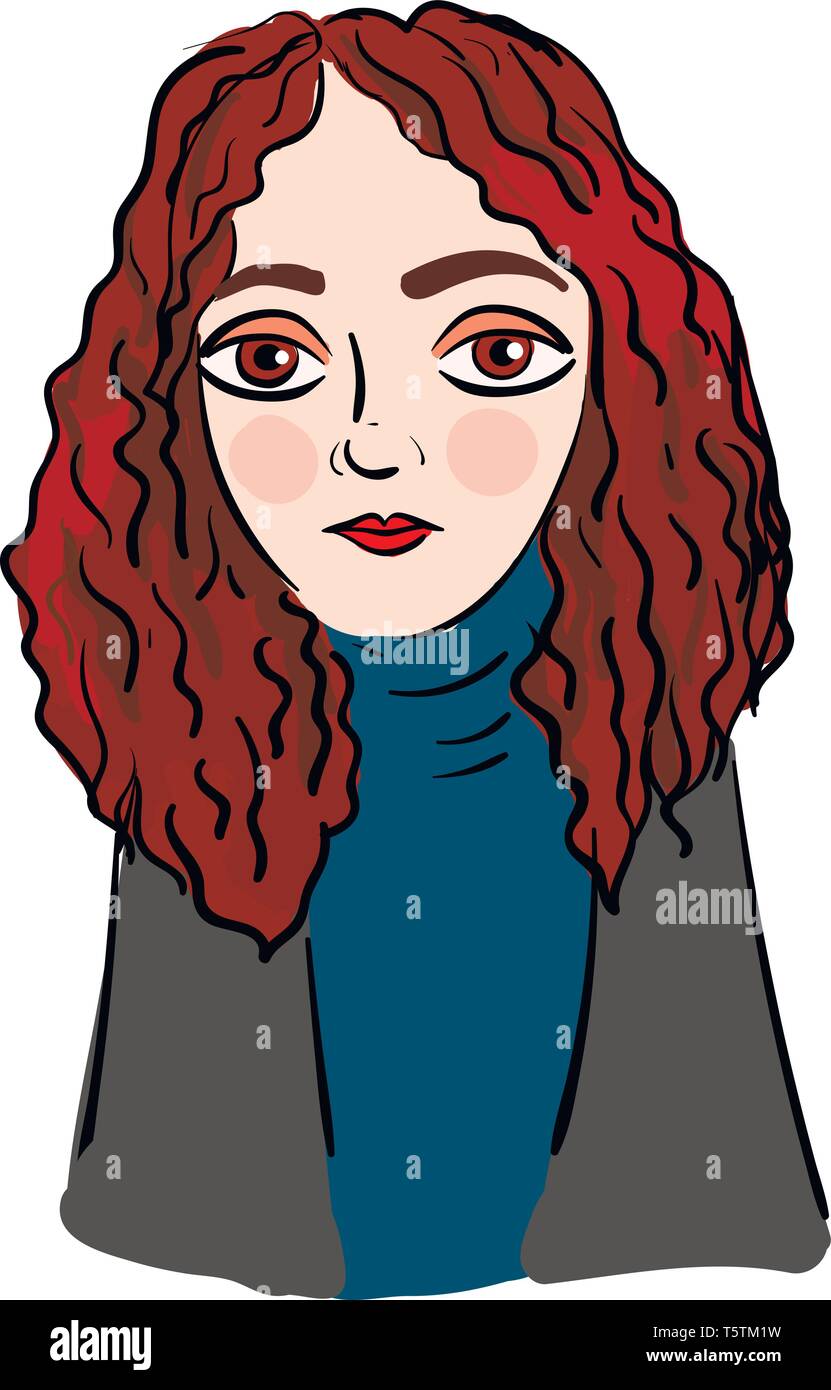 Cheveux teints en rouge Banque d'images vectorielles - Alamy