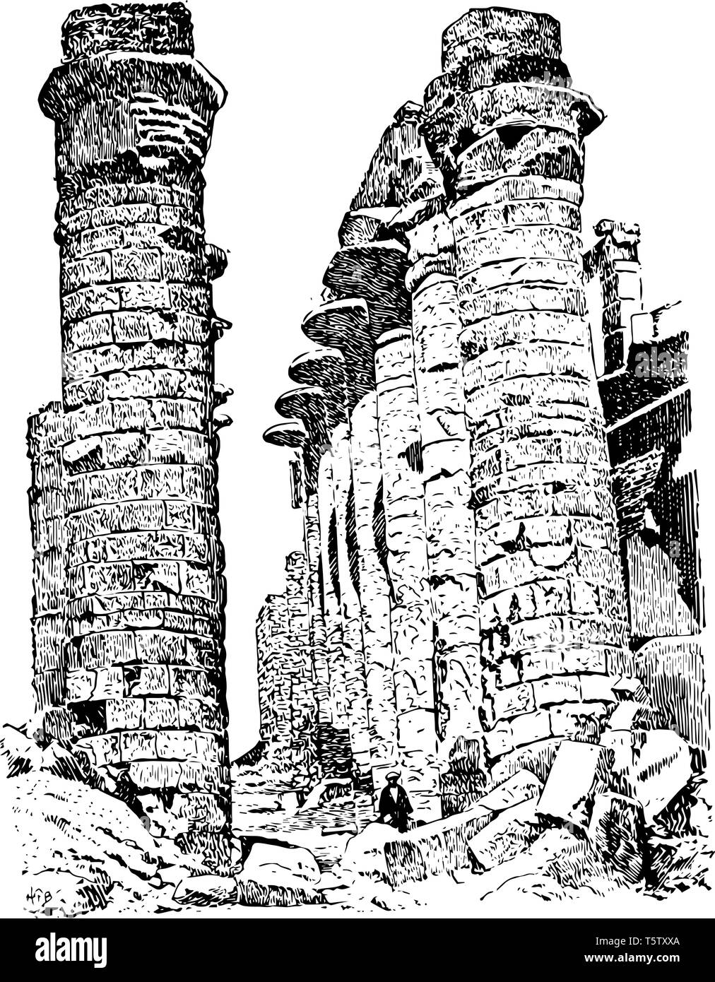 Karnak ancienne egypte Banque d'images vectorielles - Alamy