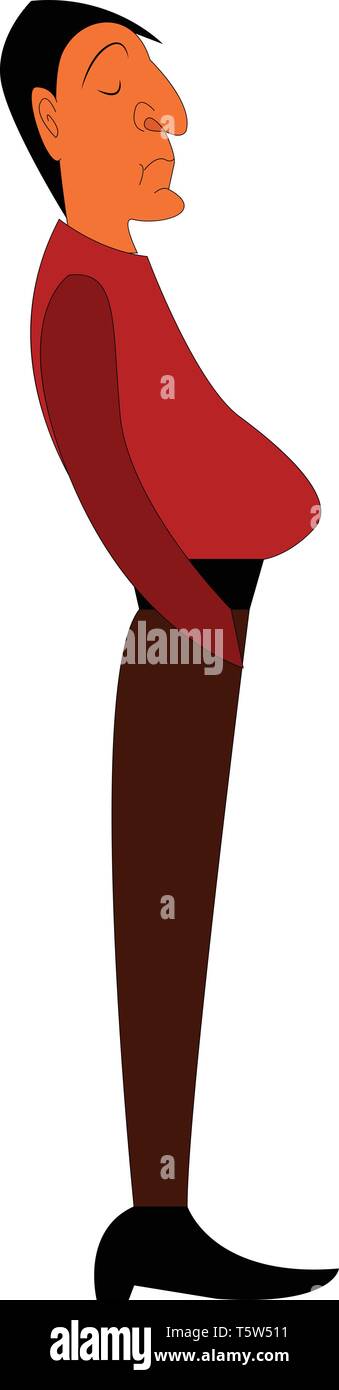 Graisse du ventre de l'homme Banque d'images vectorielles - Alamy