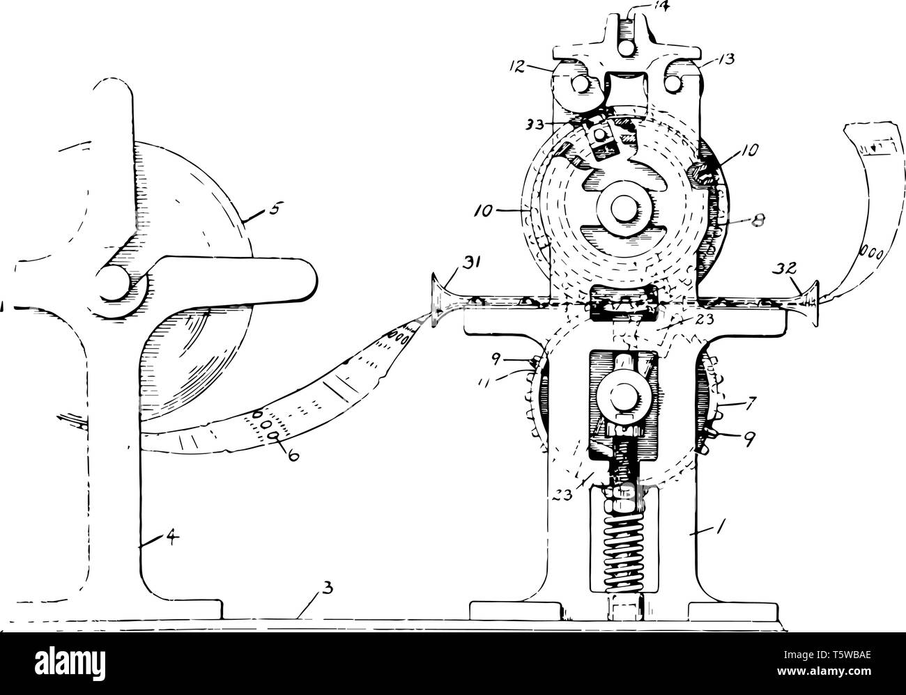 Cette illustration représente une machine qui est utilisé pour l ...