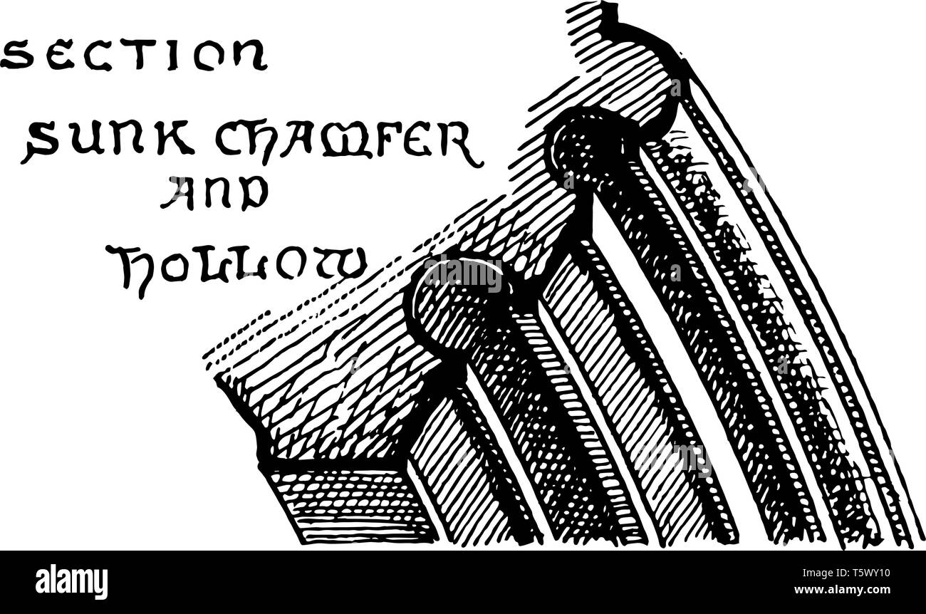 L'architecture gothique Arch Molding coulé le chanfrein, xive siècle, l ...