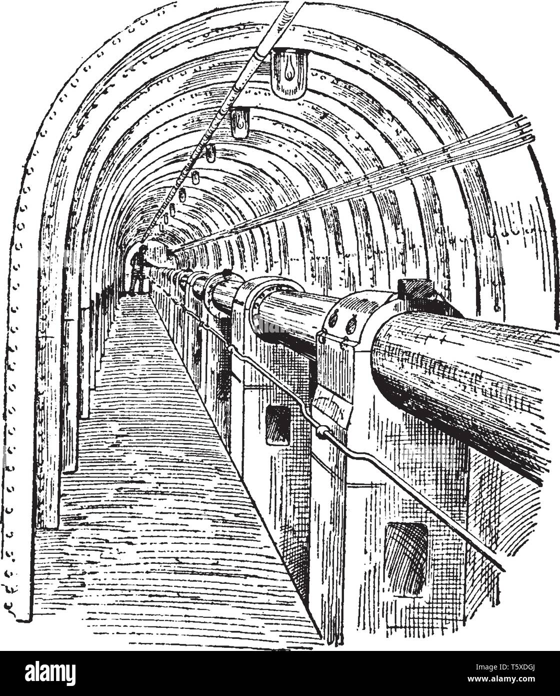 Mine shaft drawing Banque d'images vectorielles - Alamy