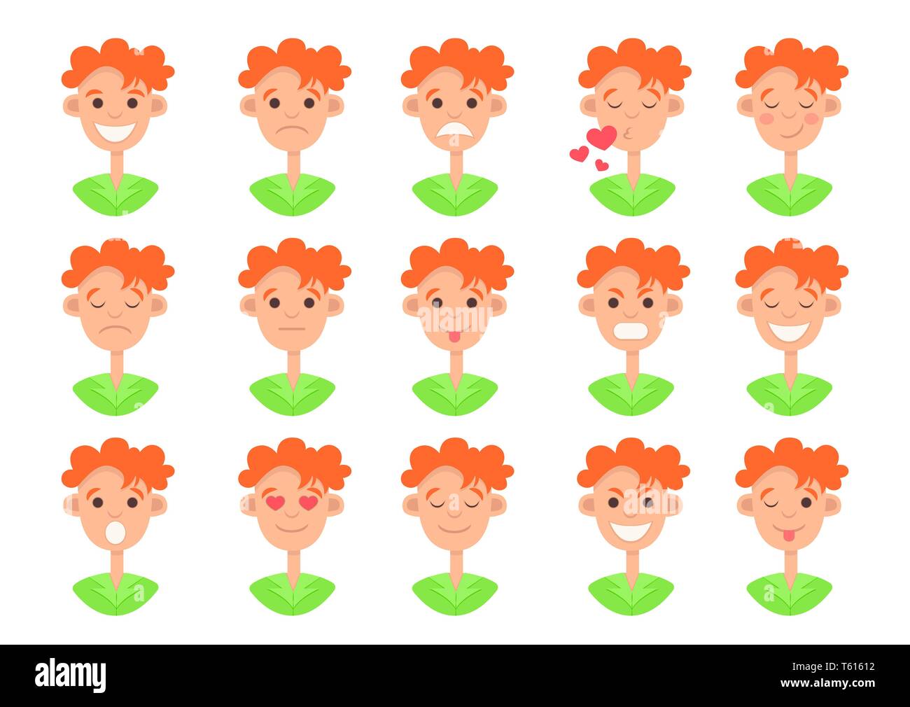 L'icône de l'émotion du visage de smiley, Set, Télévision dessin coloré ...