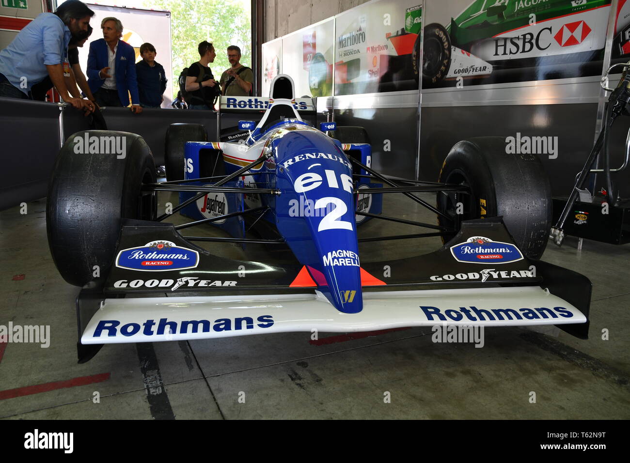Imola, 27 avril 2019 Historique 1994 : F1 Williams FW16 ex Ayrton Senna - Damon Hill dans le ...