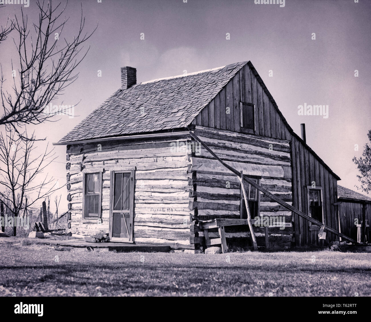 Maison de pionnier des années 1800 Banque de photographies et d’images ...