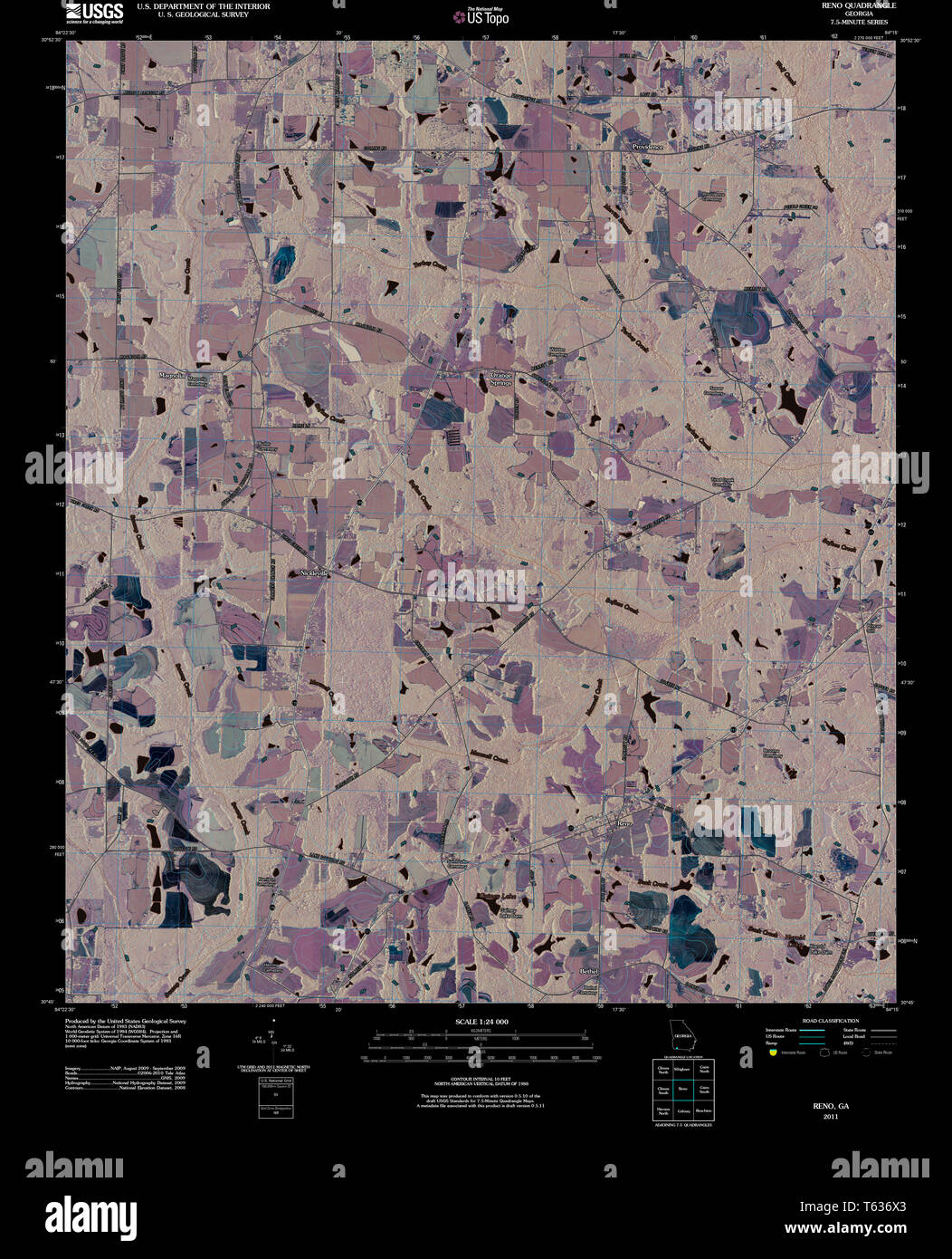 Topographic map reno Banque de photographies et d’images à haute ...