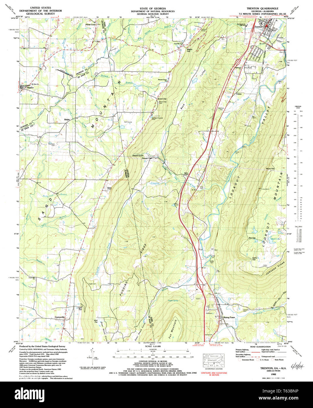Georgia map 1982 Banque de photographies et d’images à haute résolution ...