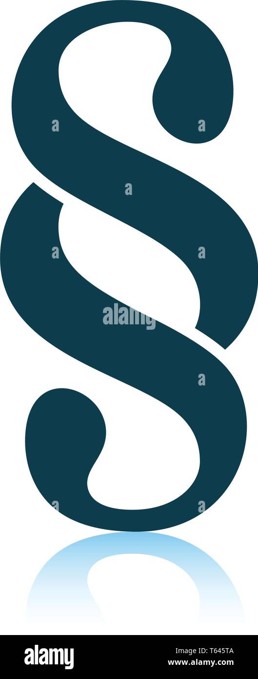 Icône symbole paragraphe. Reflet de l'ombre. Vector illustration Image ...