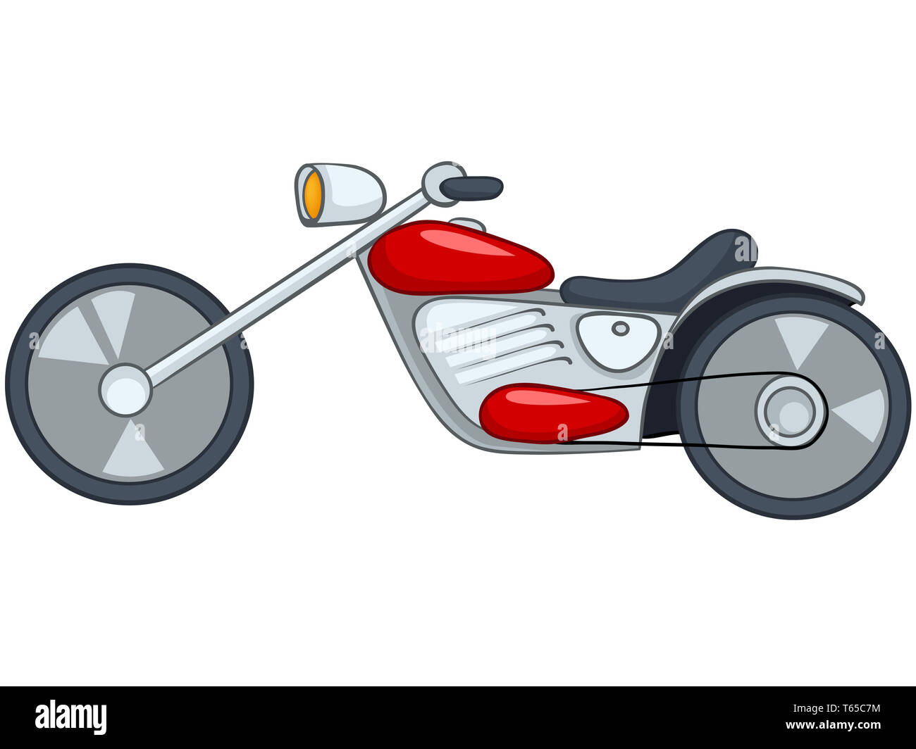 Vector cartoon motorcycle Banque de photographies et d’images à haute ...