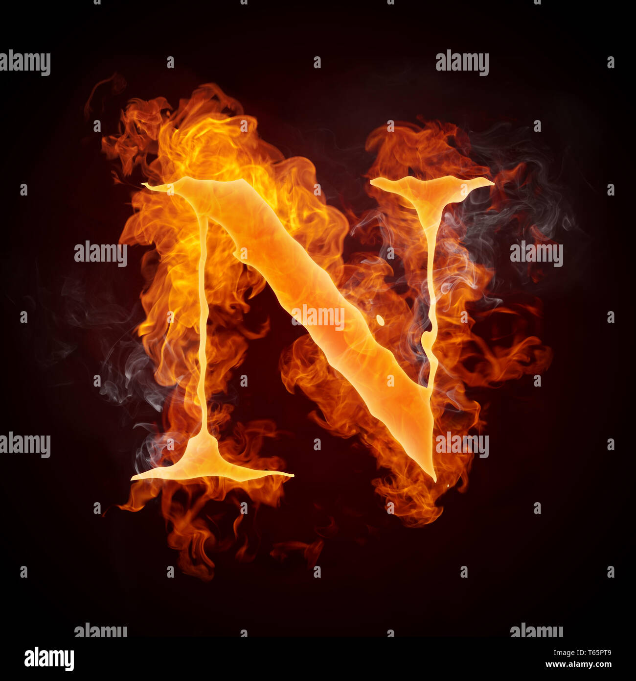 Lettre de feu Banque de photographies et d’images à haute résolution ...