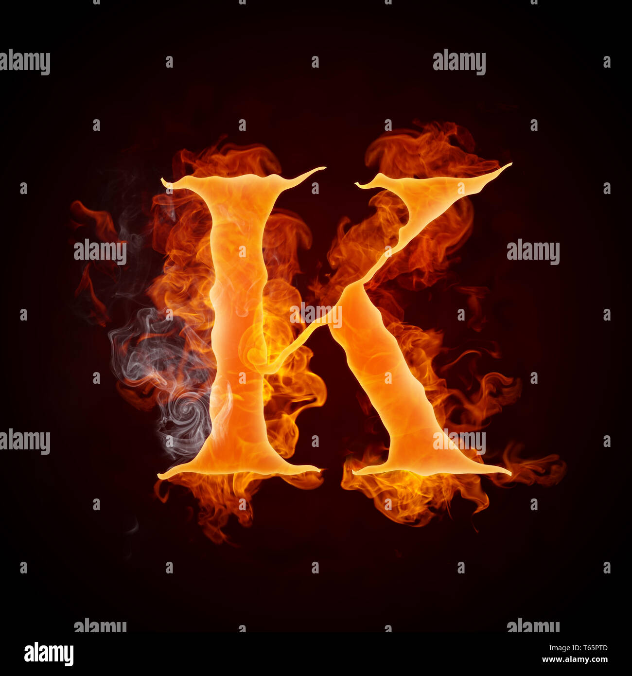 Lettre de feu Banque de photographies et d’images à haute résolution ...