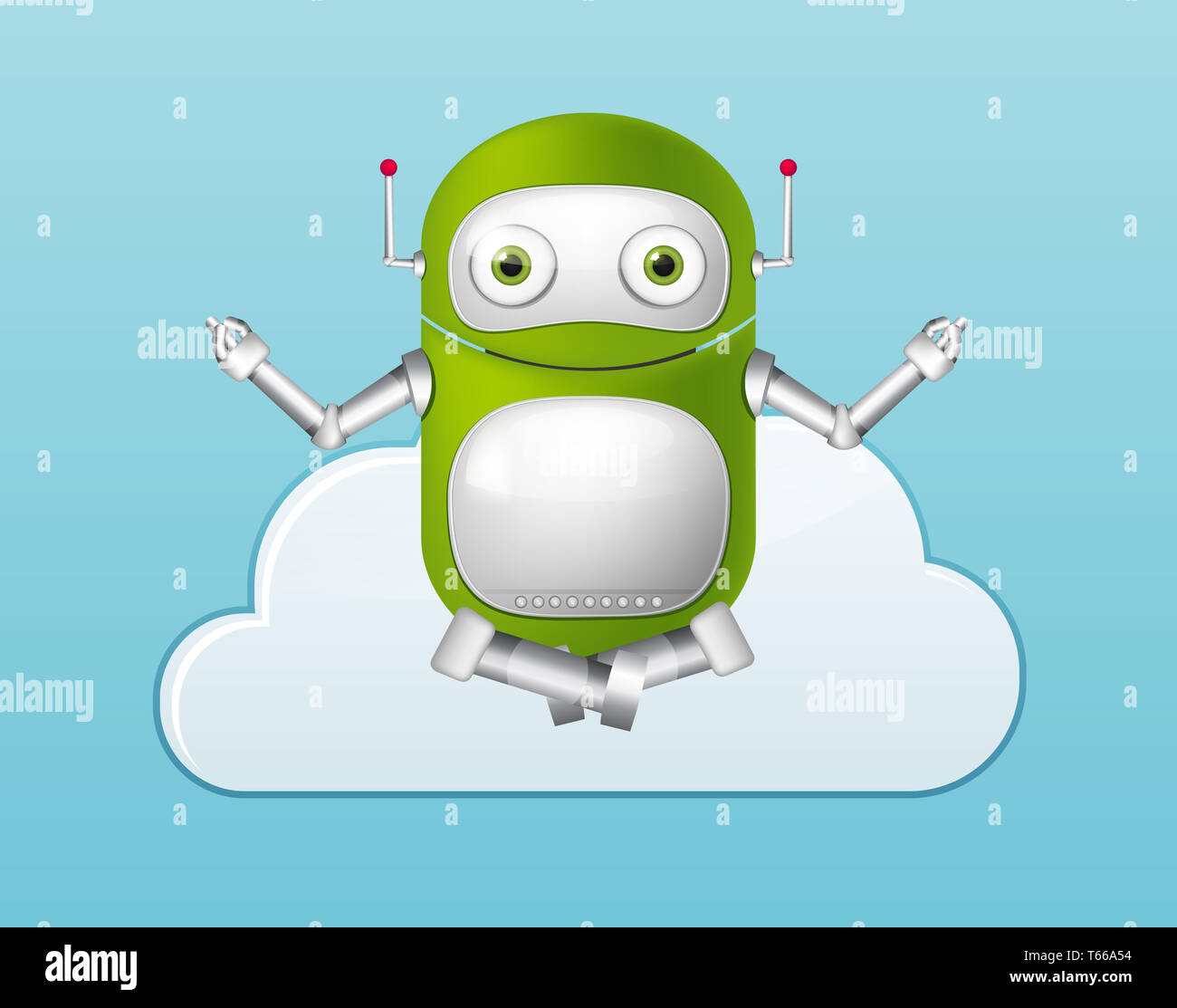 Robot meditating Banque de photographies et d’images à haute résolution ...