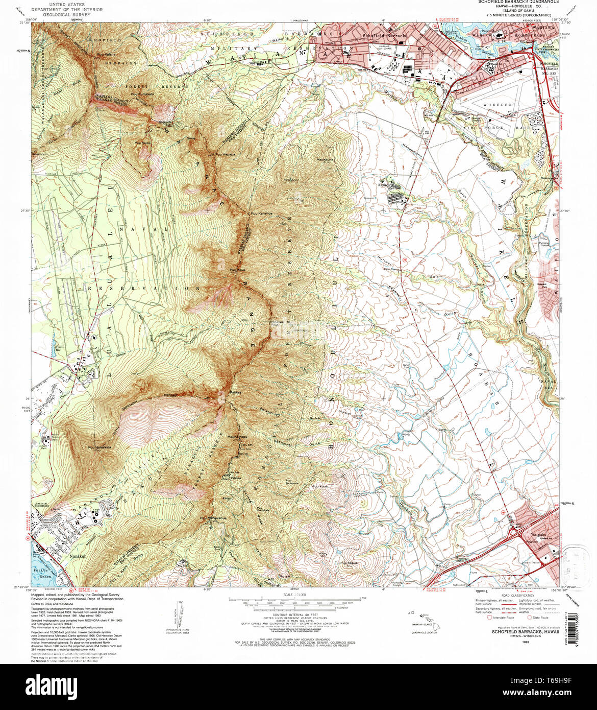 Carte de schofield Banque d'images détourées - Alamy