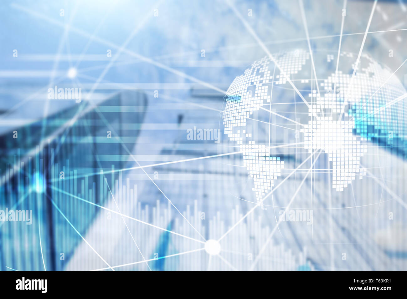 Technique mixte double exposition. Planet Earth 3D hologramme et ...