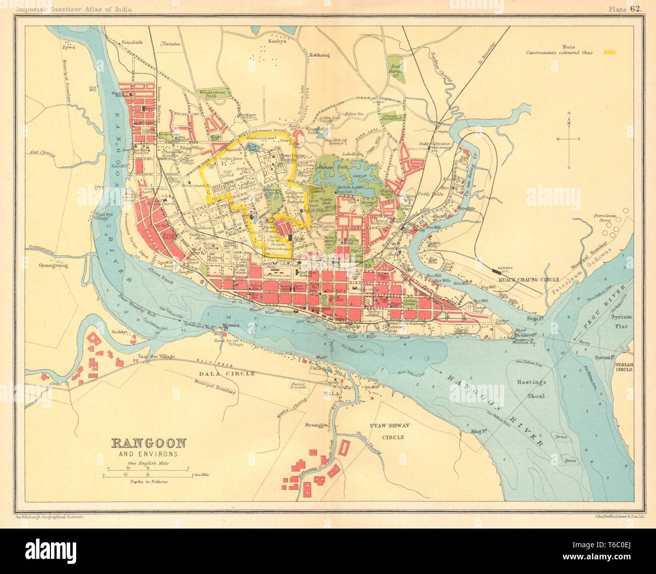 Rangoon map Banque de photographies et d’images à haute résolution - Alamy