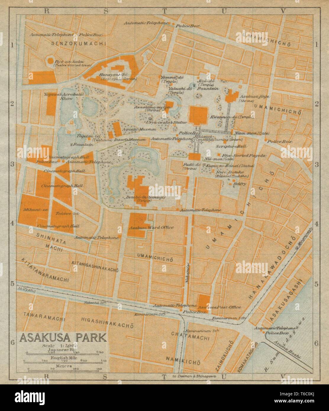 Tokyo map asakusa Banque de photographies et d’images à haute ...