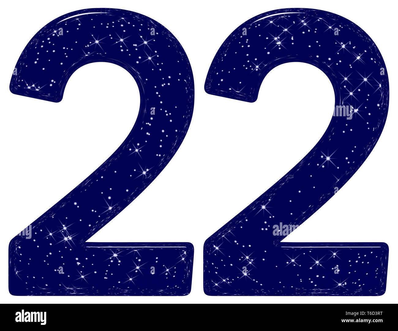 Chiffre 22, vingt-deux, star sky imitation texture, isolé sur fond ... Chiffre 22, vingt-deux, star sky imitation texture, isolé sur fond ...