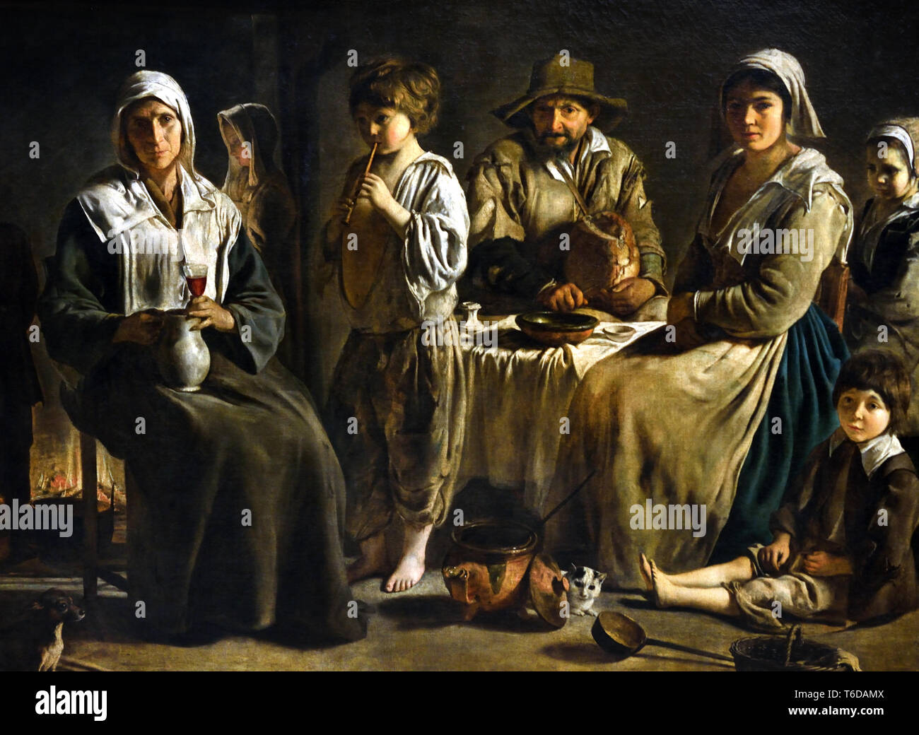 Famille de paysans dans un intérieur - famille de paysans dans un ...