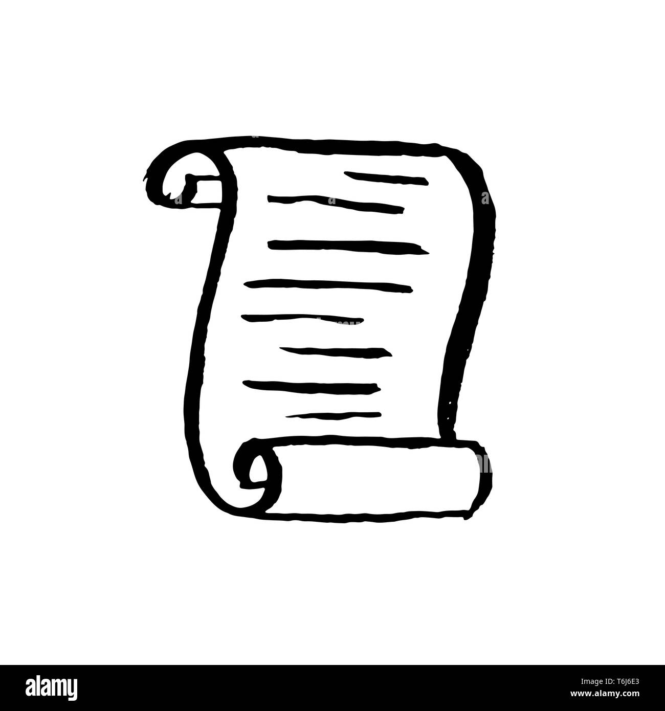 Feuille de papier parchemin. Vector illustration Image Vectorielle ...