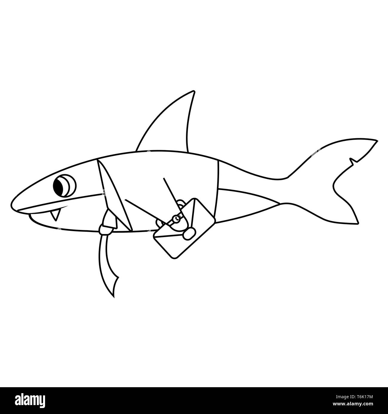 Shark outline Banque de photographies et d’images à haute résolution ...