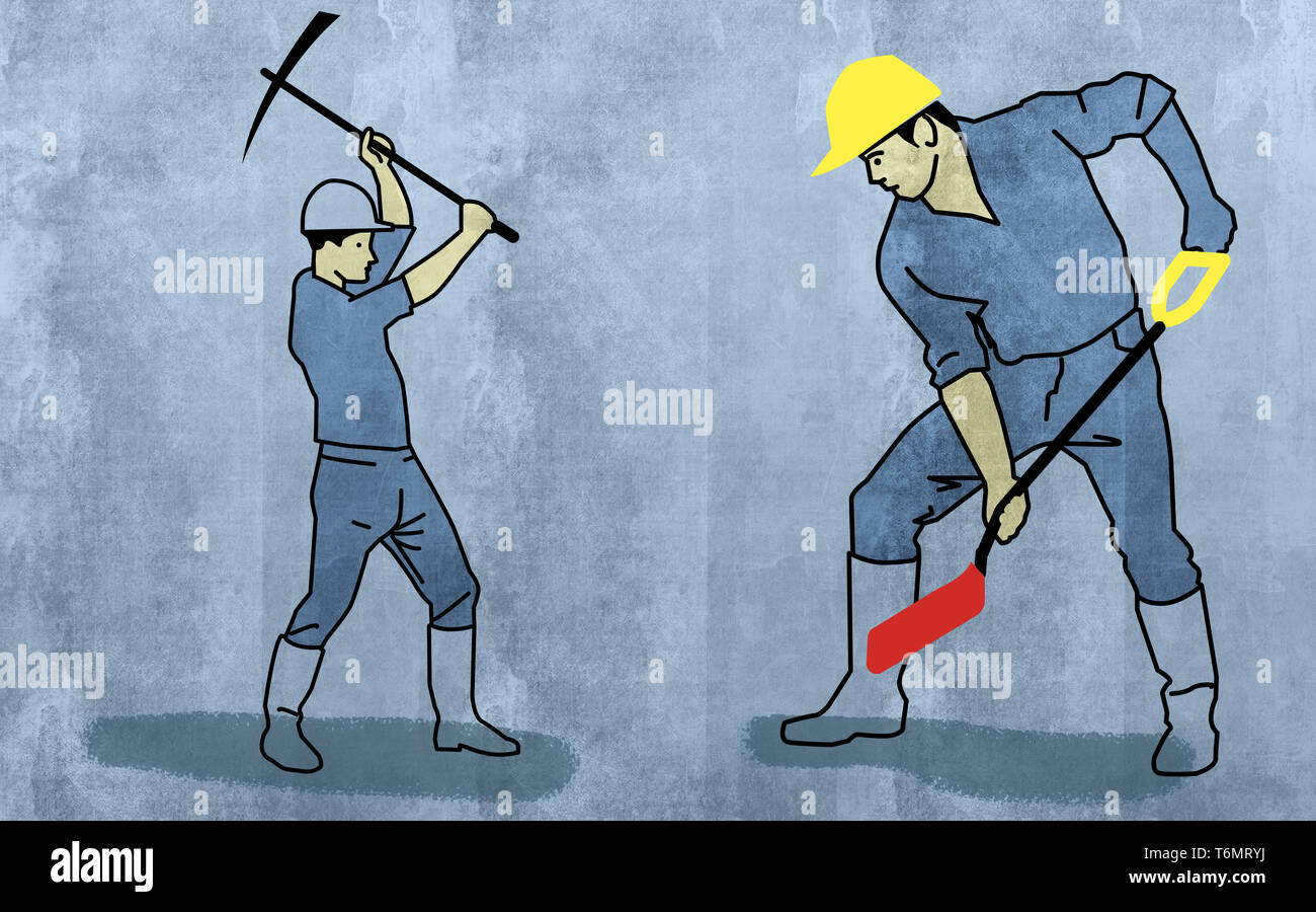 Creuser la corne Banque de photographies et d’images à haute résolution ...