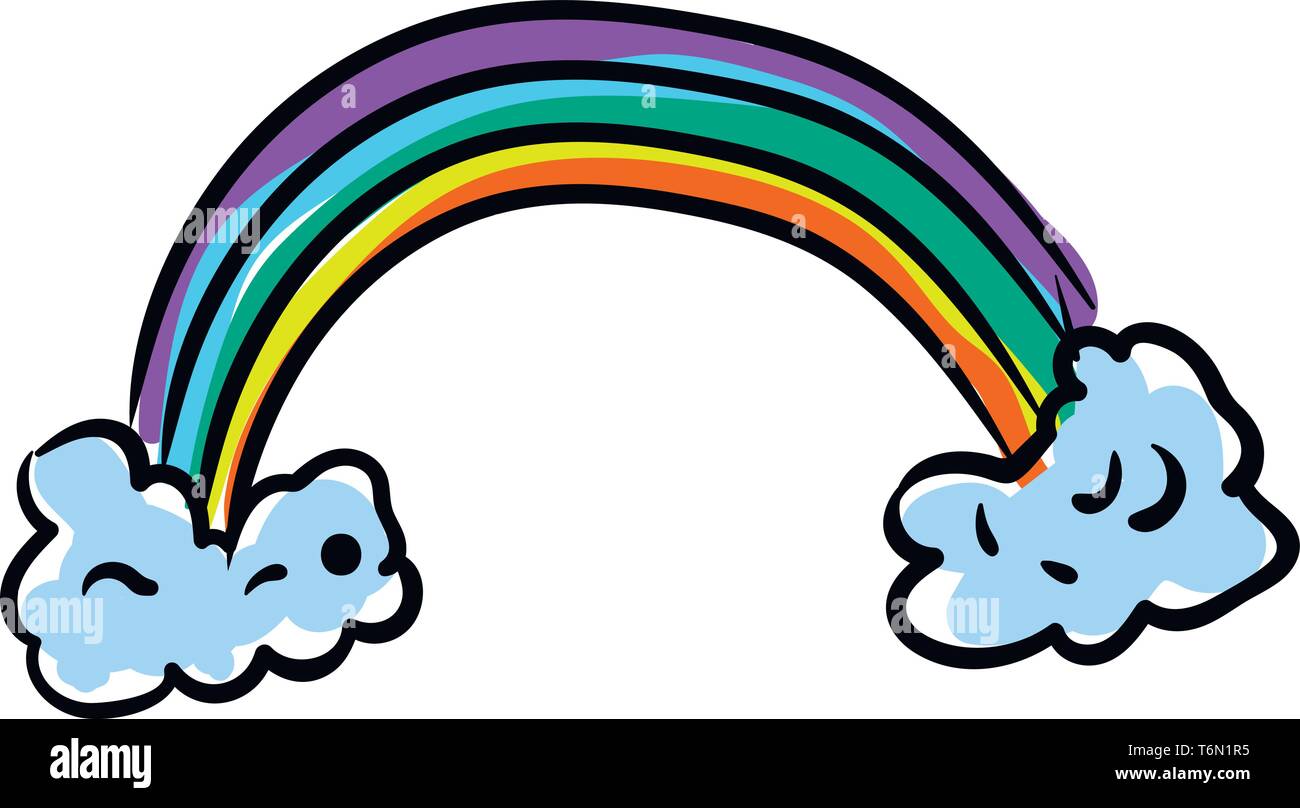 Une arche de clipart de couleurs rouge orange jaune vert bleu indigo et ...