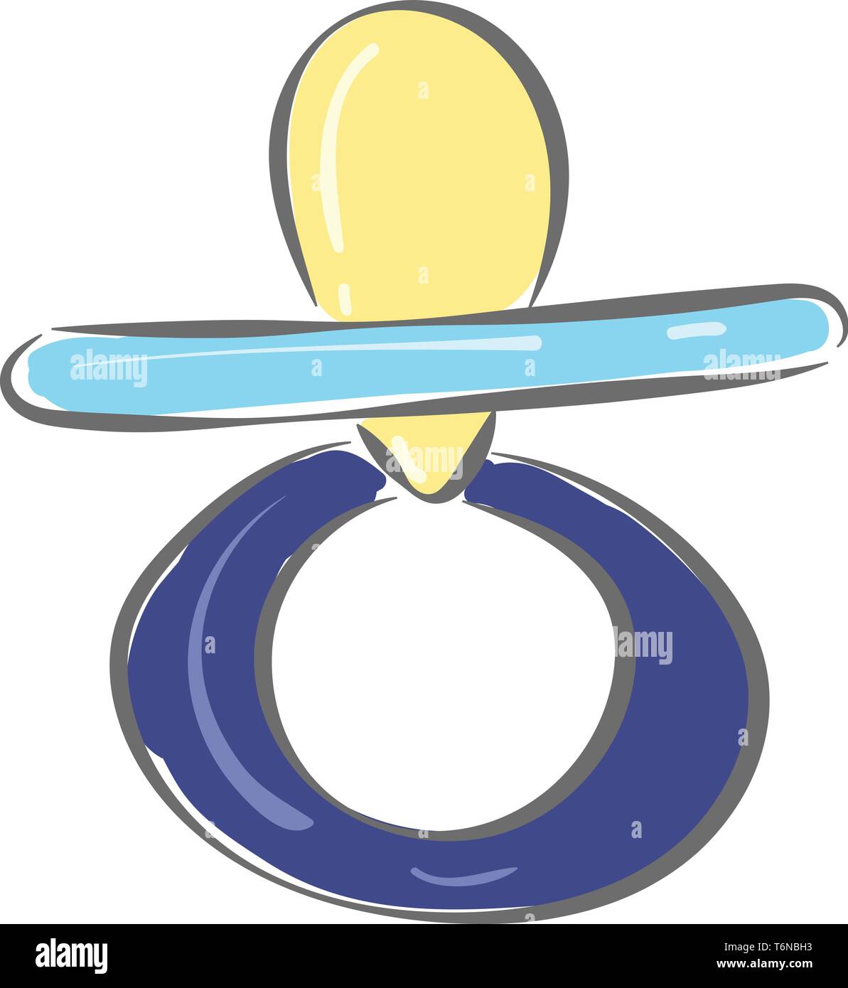 Un petit mignon mamelon pour bébés pour empêcher de pleurer vector ...