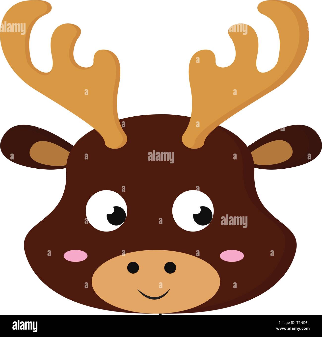 De Clipart le visage d'une couleur brun gracieux bébé chevreuil avec ...