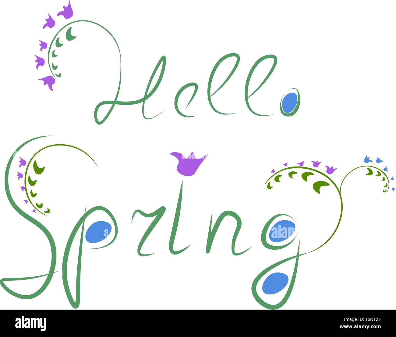 Accueillir Le Printemps Banque d'images vectorielles - Alamy